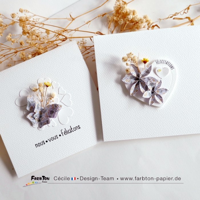 DT Farbton Papier : Un duo de cartes de félicitation. – jeux de mains ...