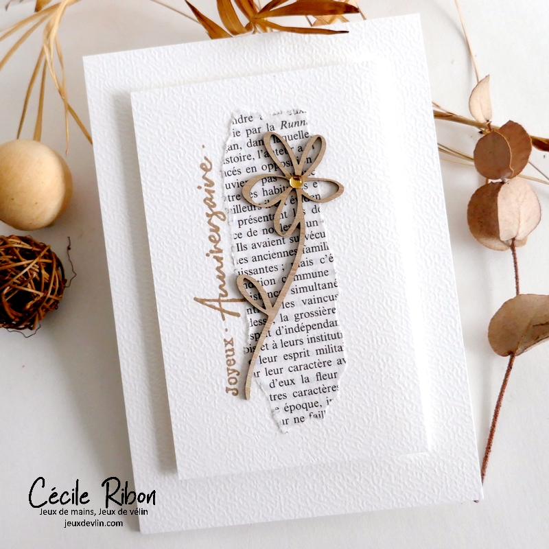 Une carte d’anniversaire en toute simplicité – jeux de mains, jeux de vélin