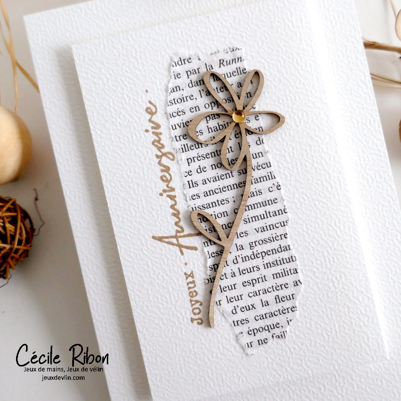 Une carte d’anniversaire en toute simplicité – jeux de mains, jeux de vélin